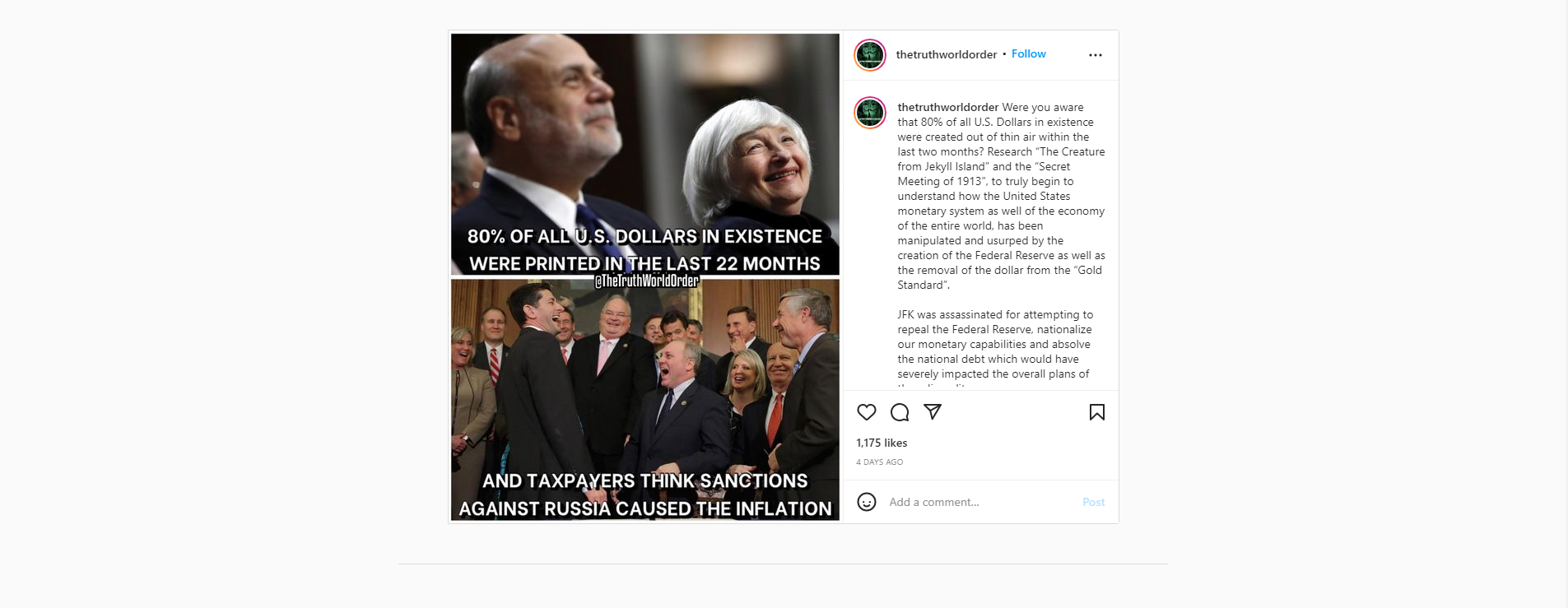 Fact Check 80 Of U S Dollars In Existence Were NOT Created In Last